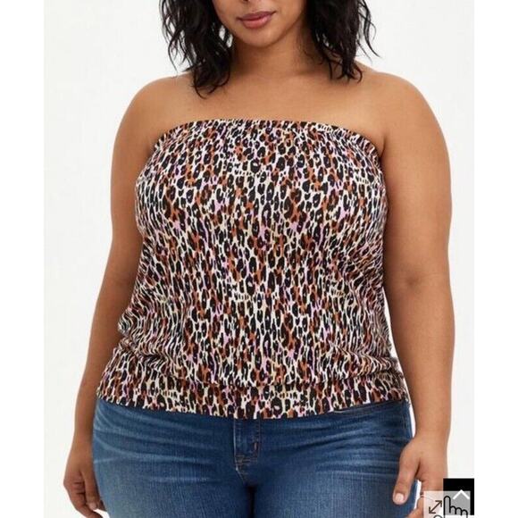 torrid | Tops | Torrid Size 2x82 Leopard Tube Top Cotton Modal ...